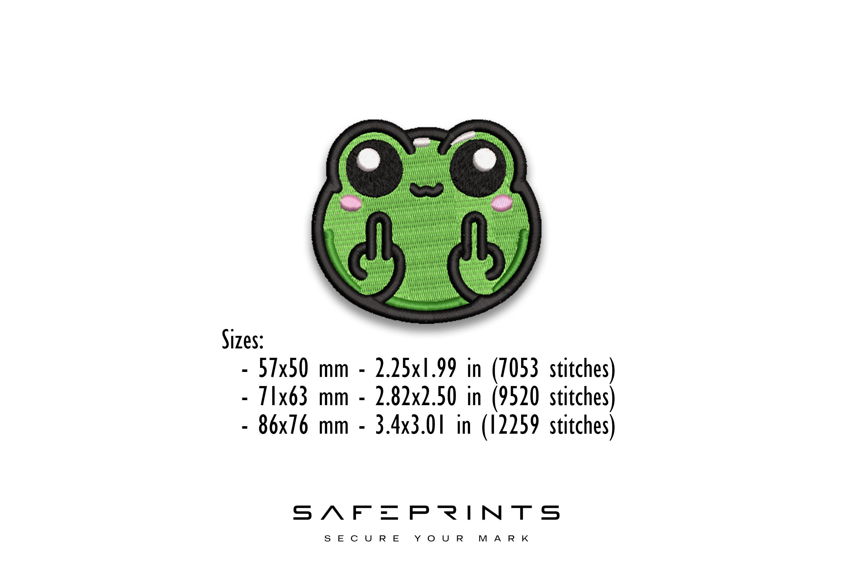 Cute Frog Giving Middle Finger Embroidery Design File, Funny Frog ...