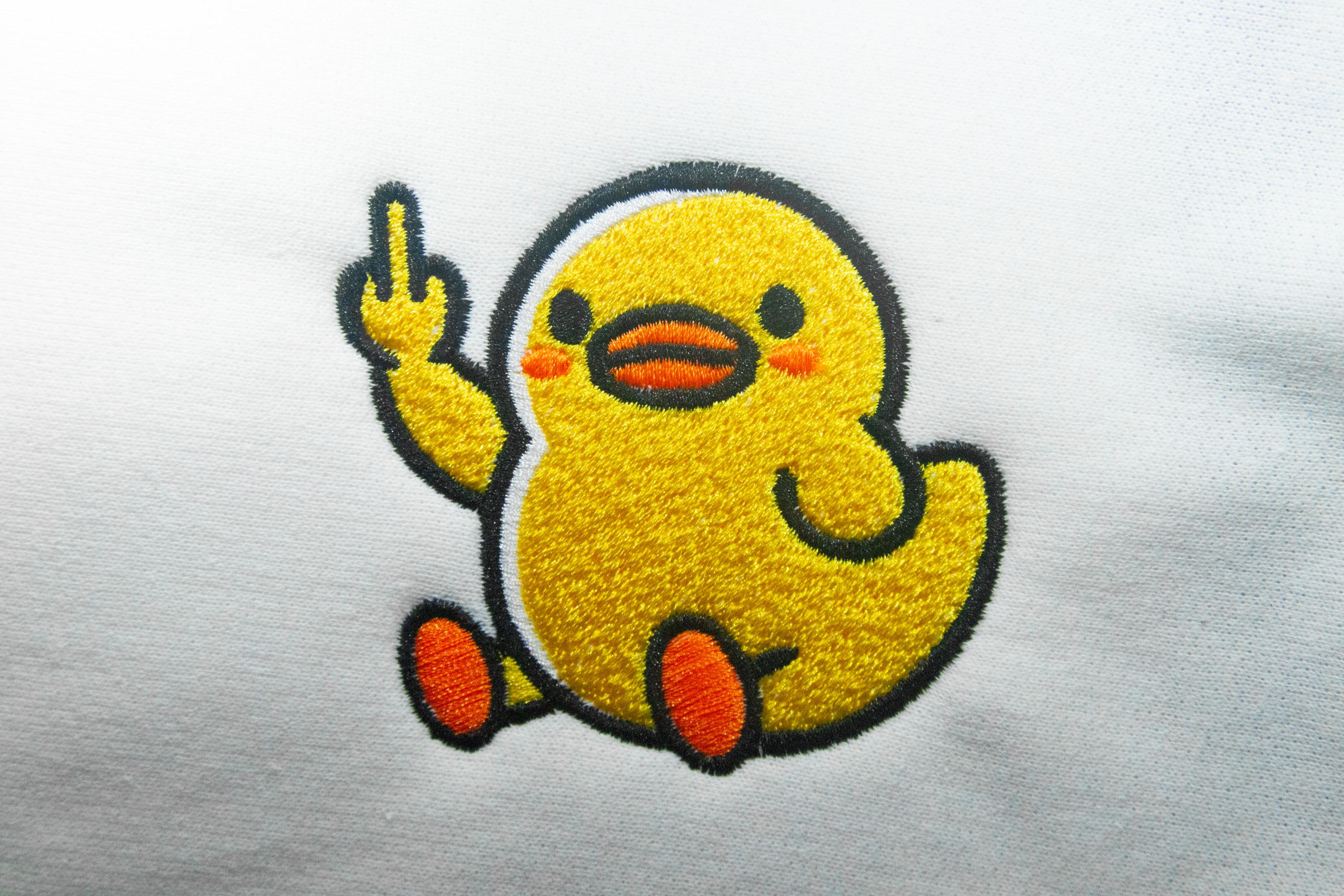 Funny Duck Middle Finger Embroidery Design (digital File) - Etsy