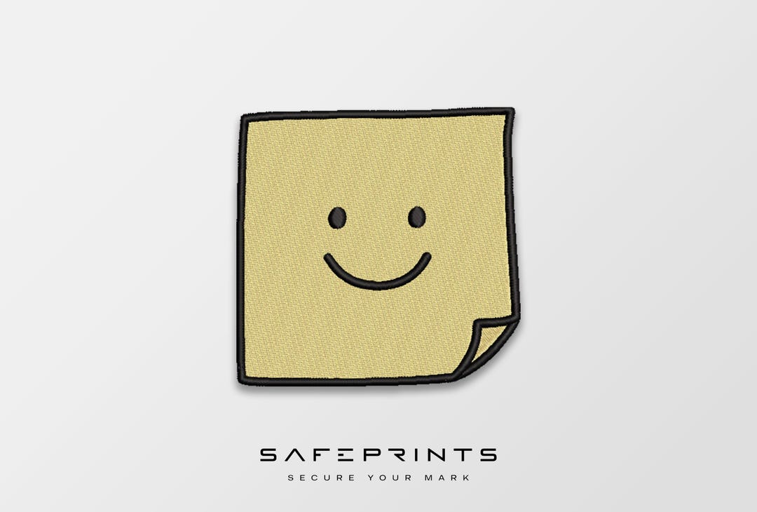 Smiley Post-it Note Embroidery Design: Back to School (4 Sizes, Digital ...