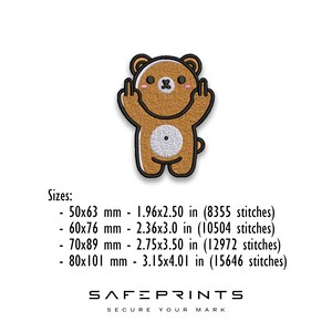 Funny Standing Bear Embroidery Design, Middle Finger Bear File - Etsy