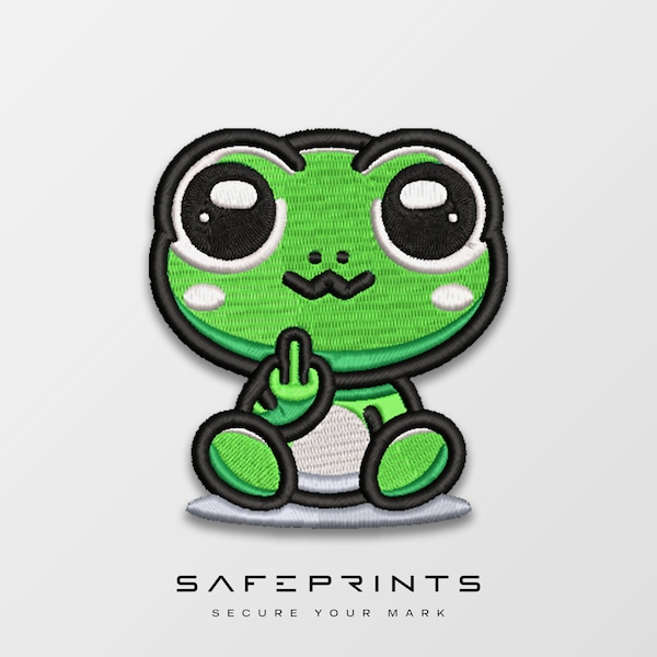 Frog Giving Finger Embroidery Design - Etsy