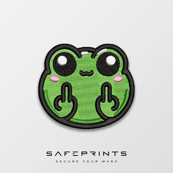 Frog Giving Finger Embroidery Design - Etsy