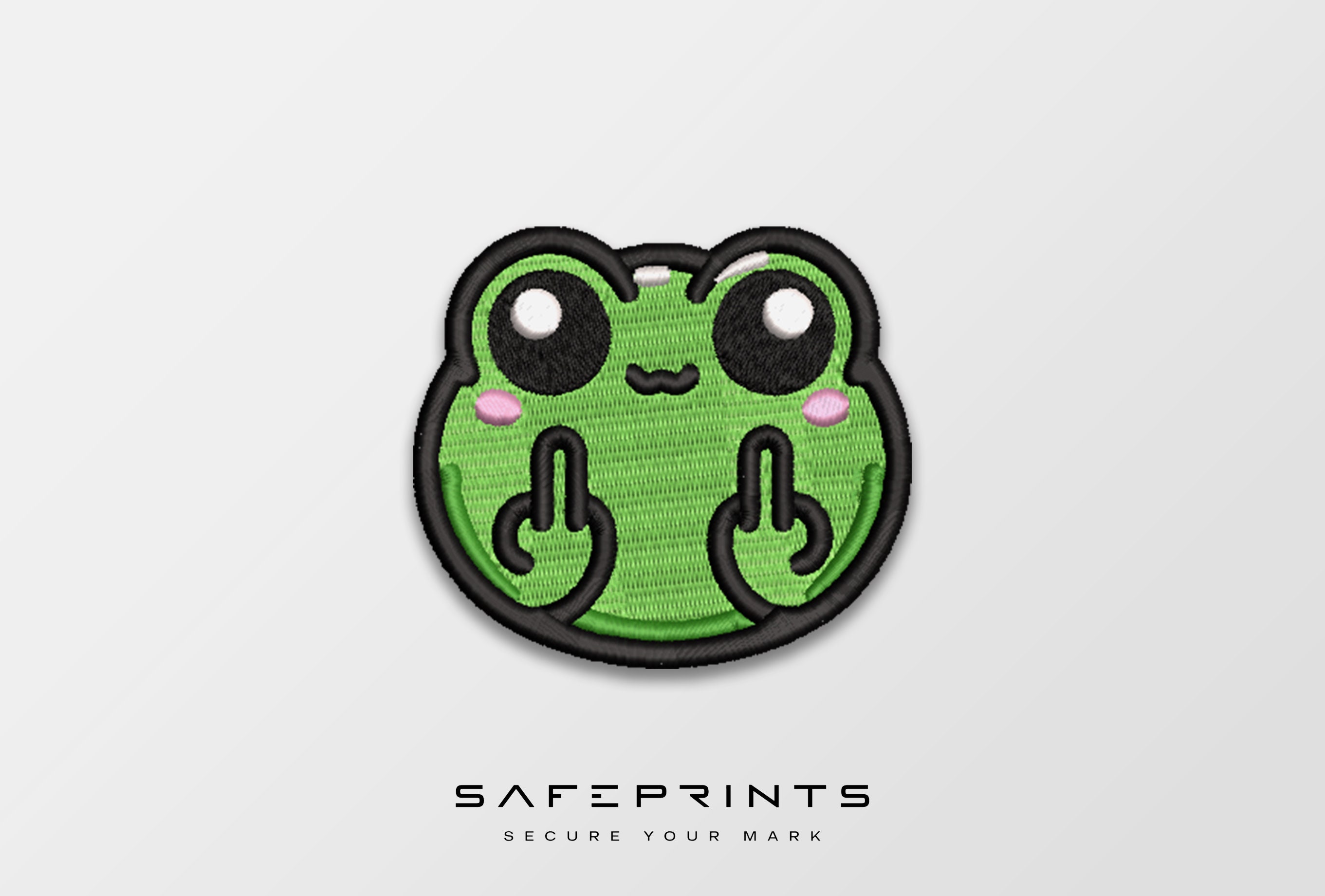 Cute Frog Giving Middle Finger Embroidery Design File, Funny Frog ...