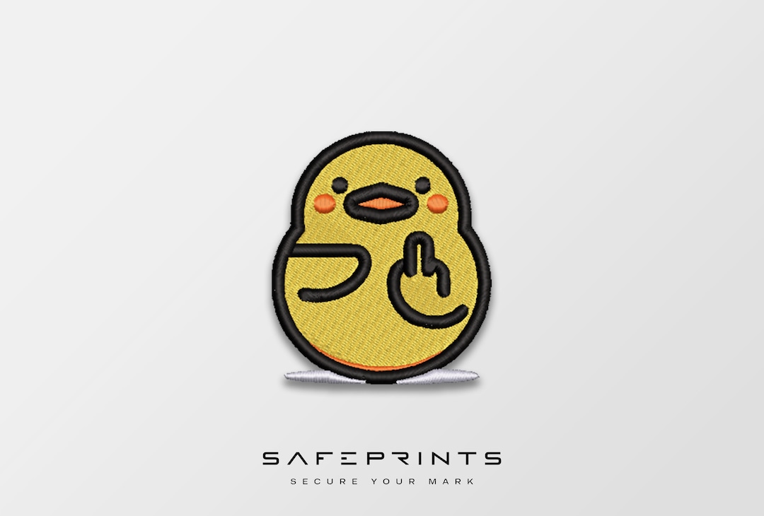 Duck Giving Middle Finger Embroidery Design File, Funny Duck Design ...