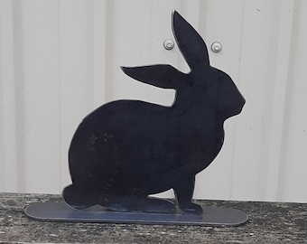 Bunny Rabbit Metal Art on Base - Etsy