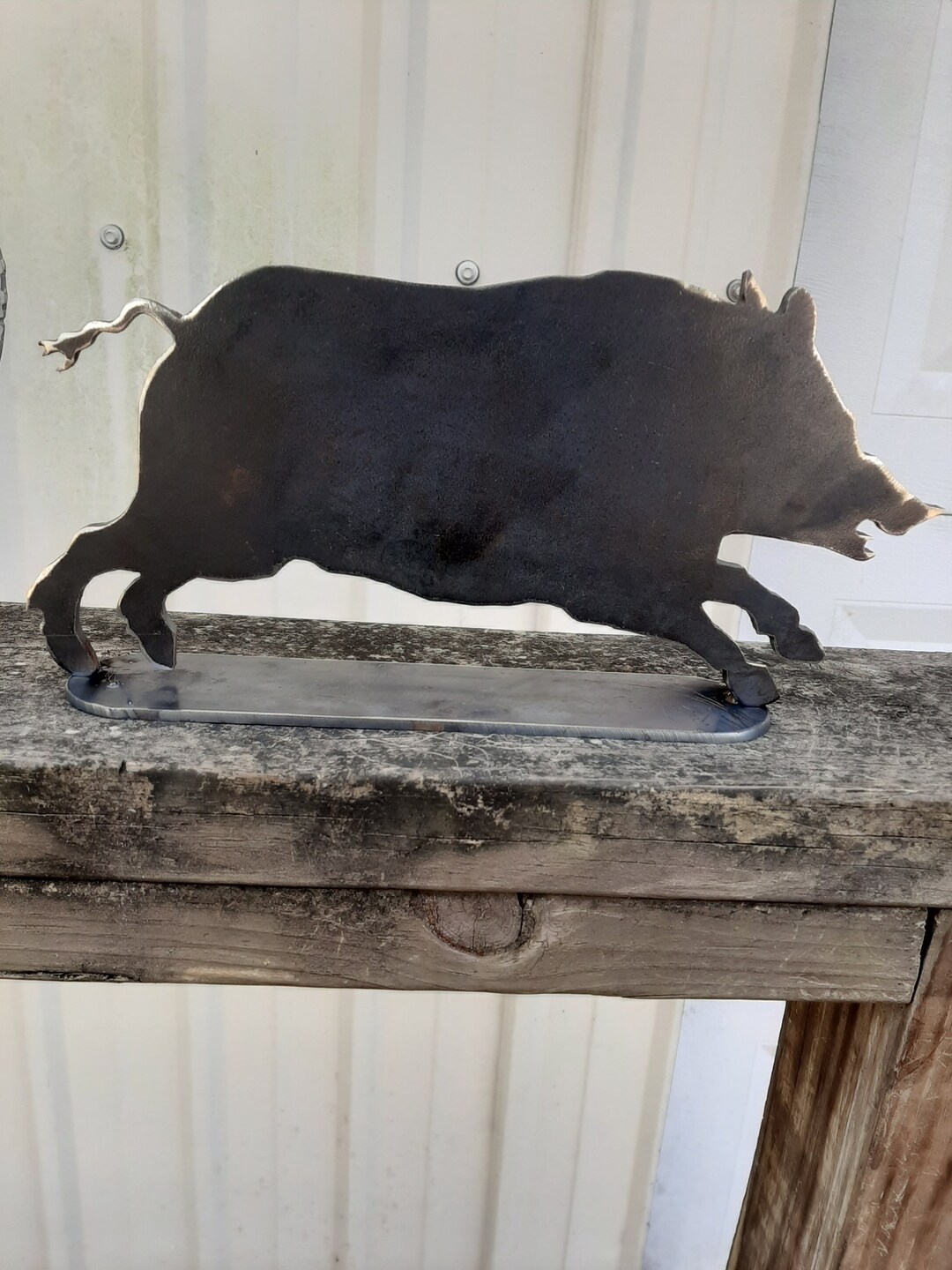 Hog Metal Art on Base - Etsy