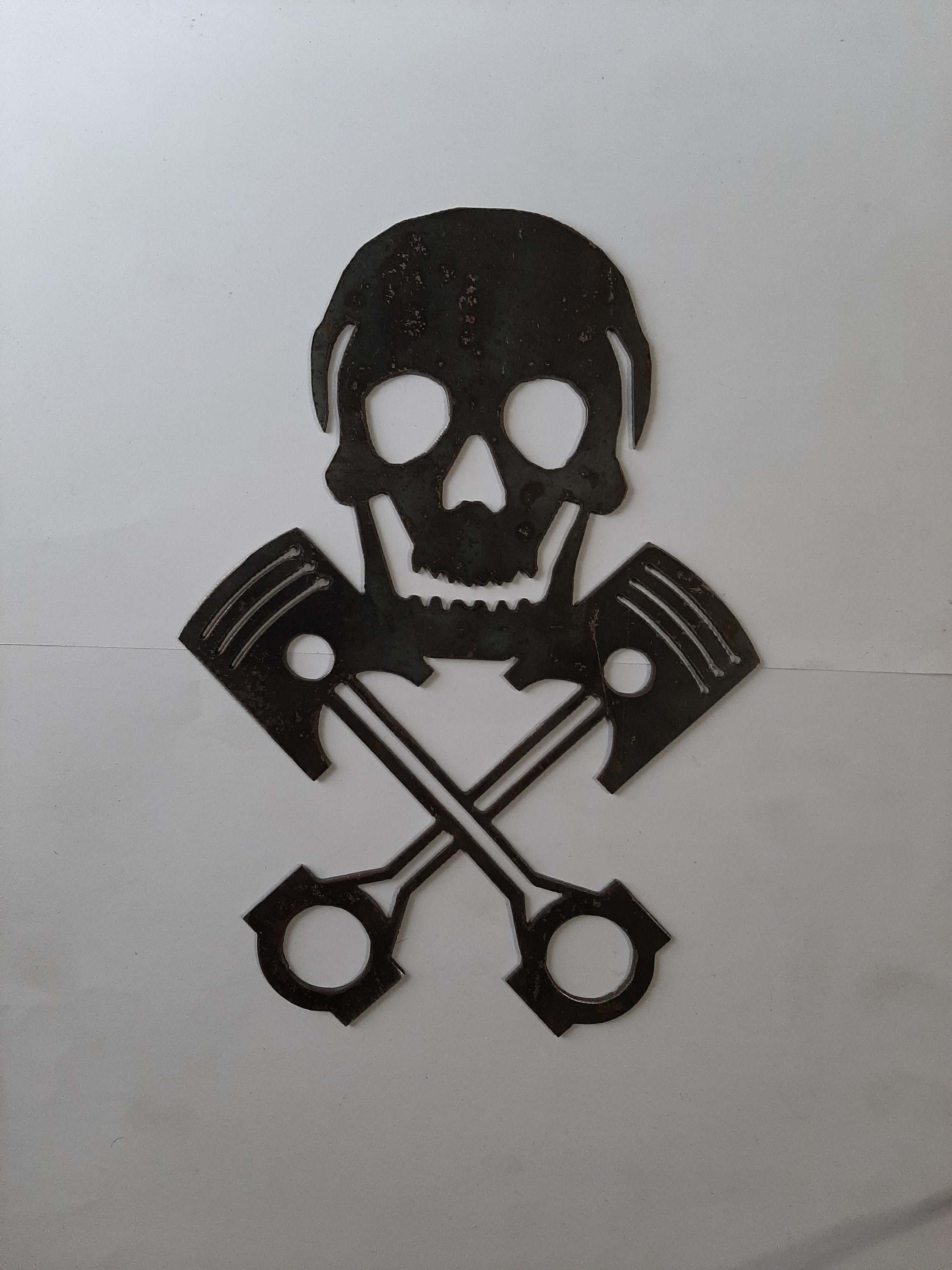Skull With Rods and Pistons Cutout Plasma Art - Etsy