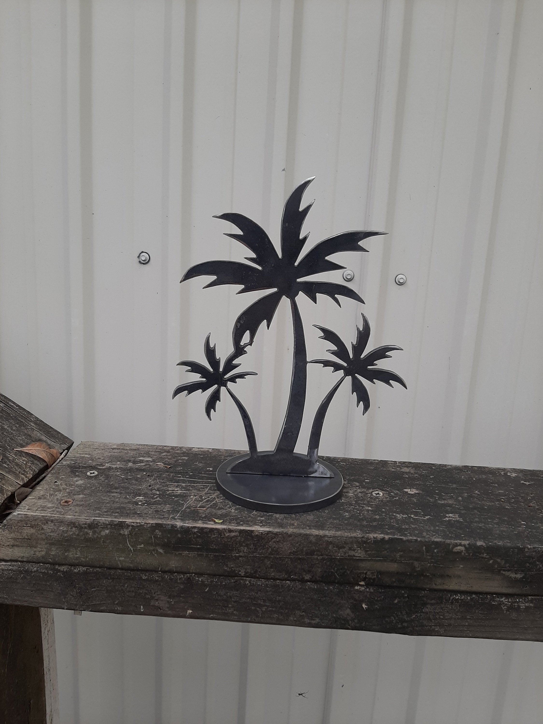 Palm Trees Metal Art With Base 002 - Etsy