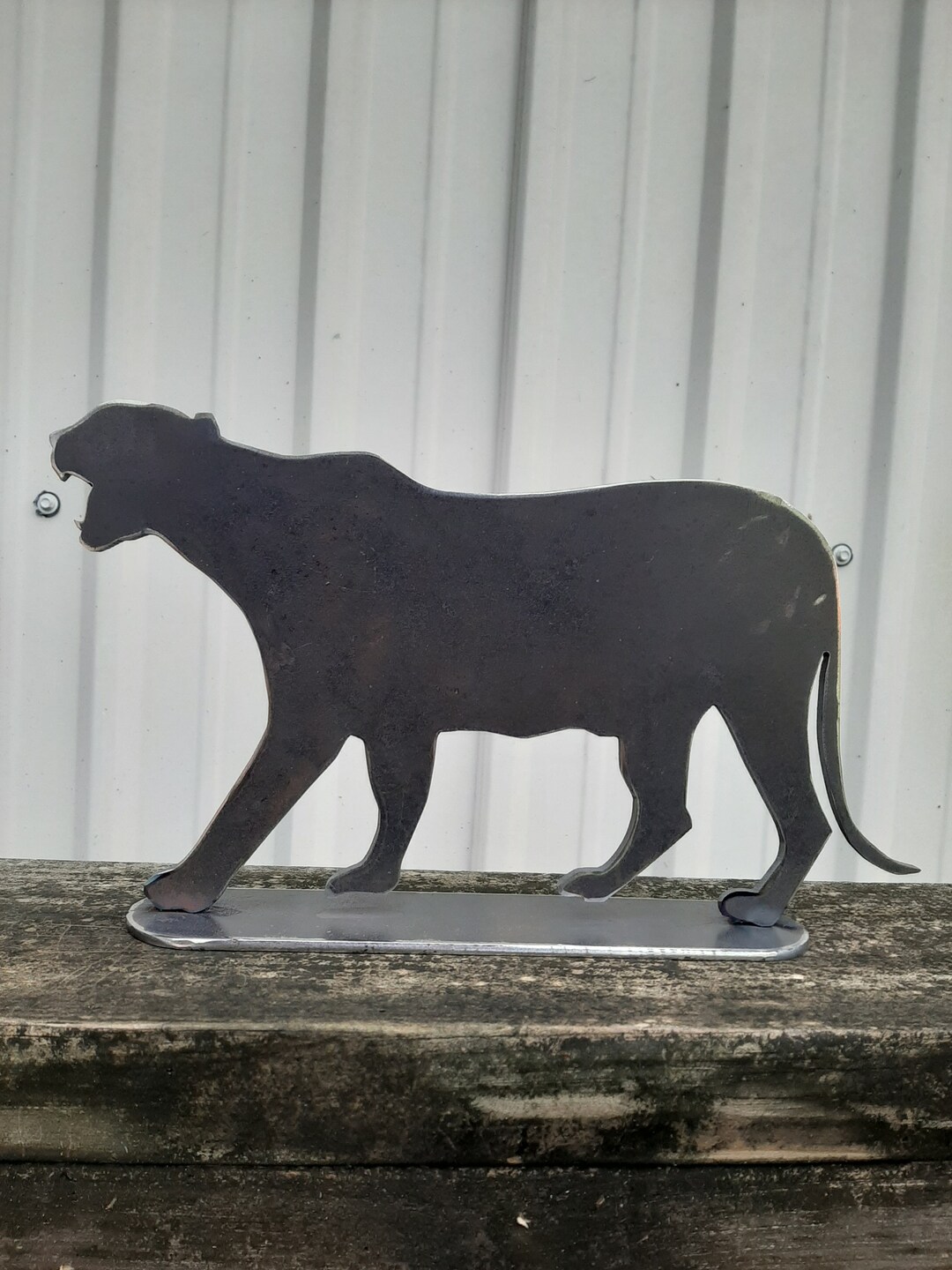Cougar Metal Art on Base - Etsy