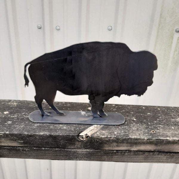Metal Buffalo Sculpture - Etsy