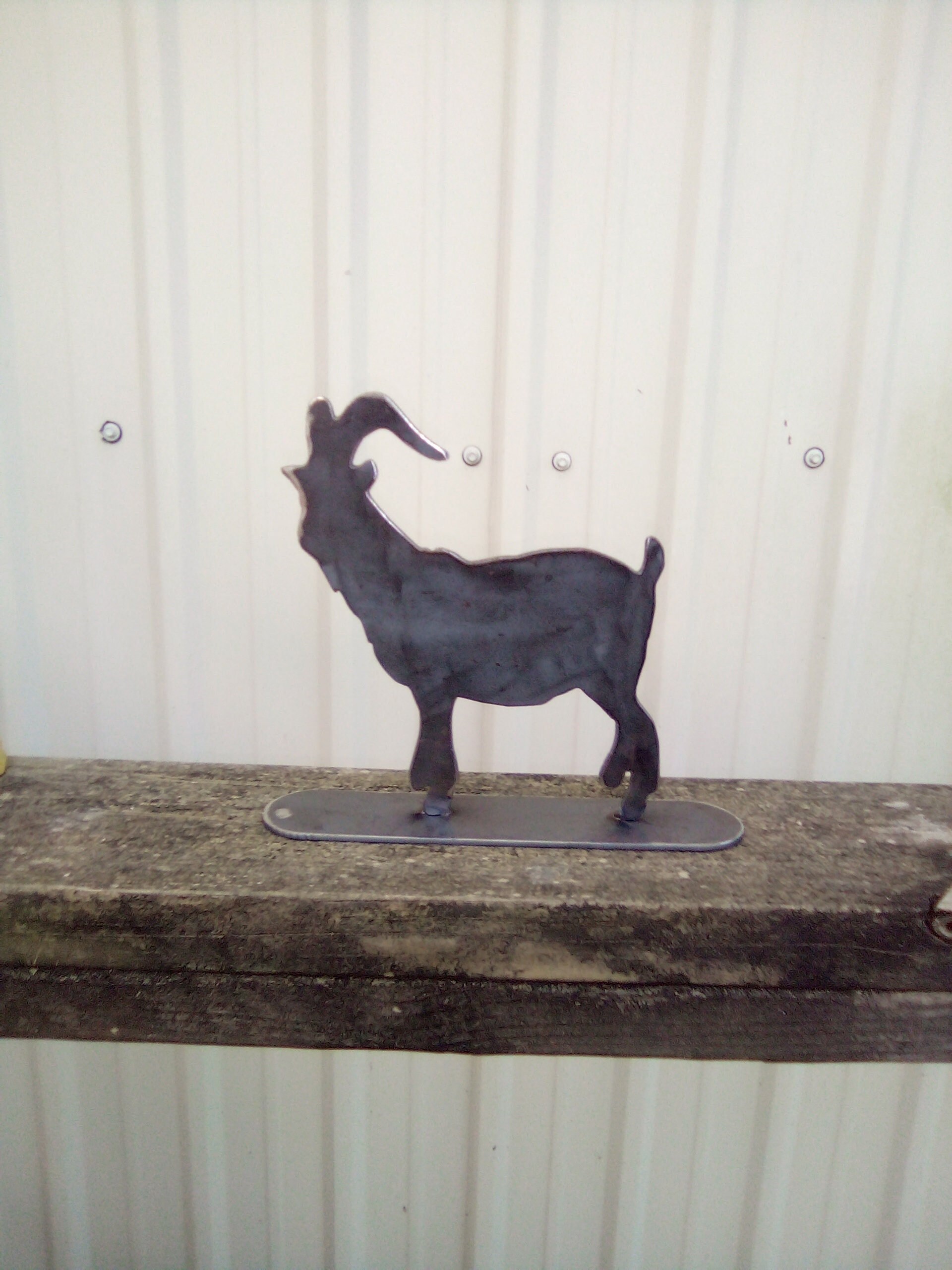 Goat Metal Art on Base - Etsy