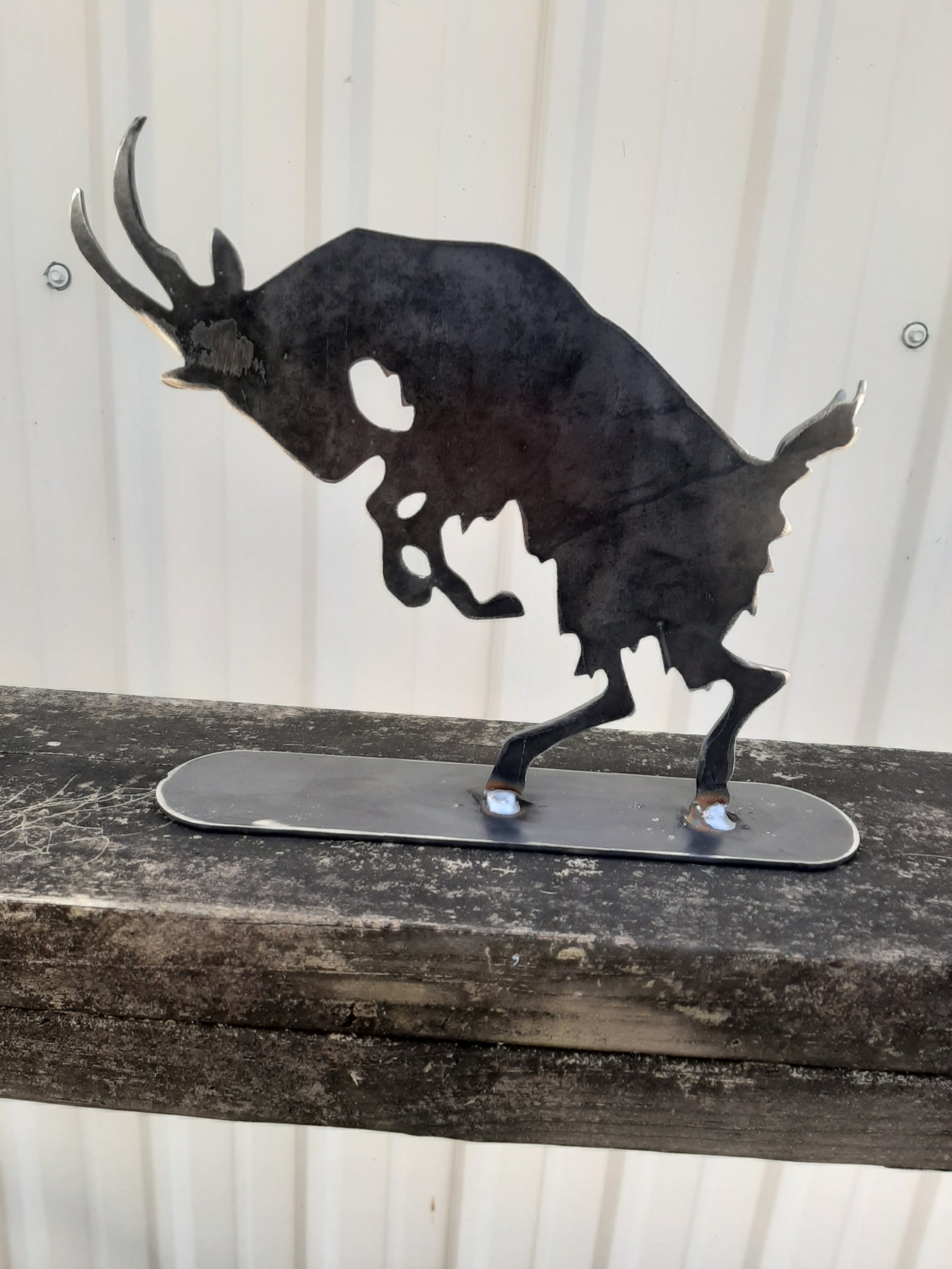 Goat Metal Art on Base - Etsy