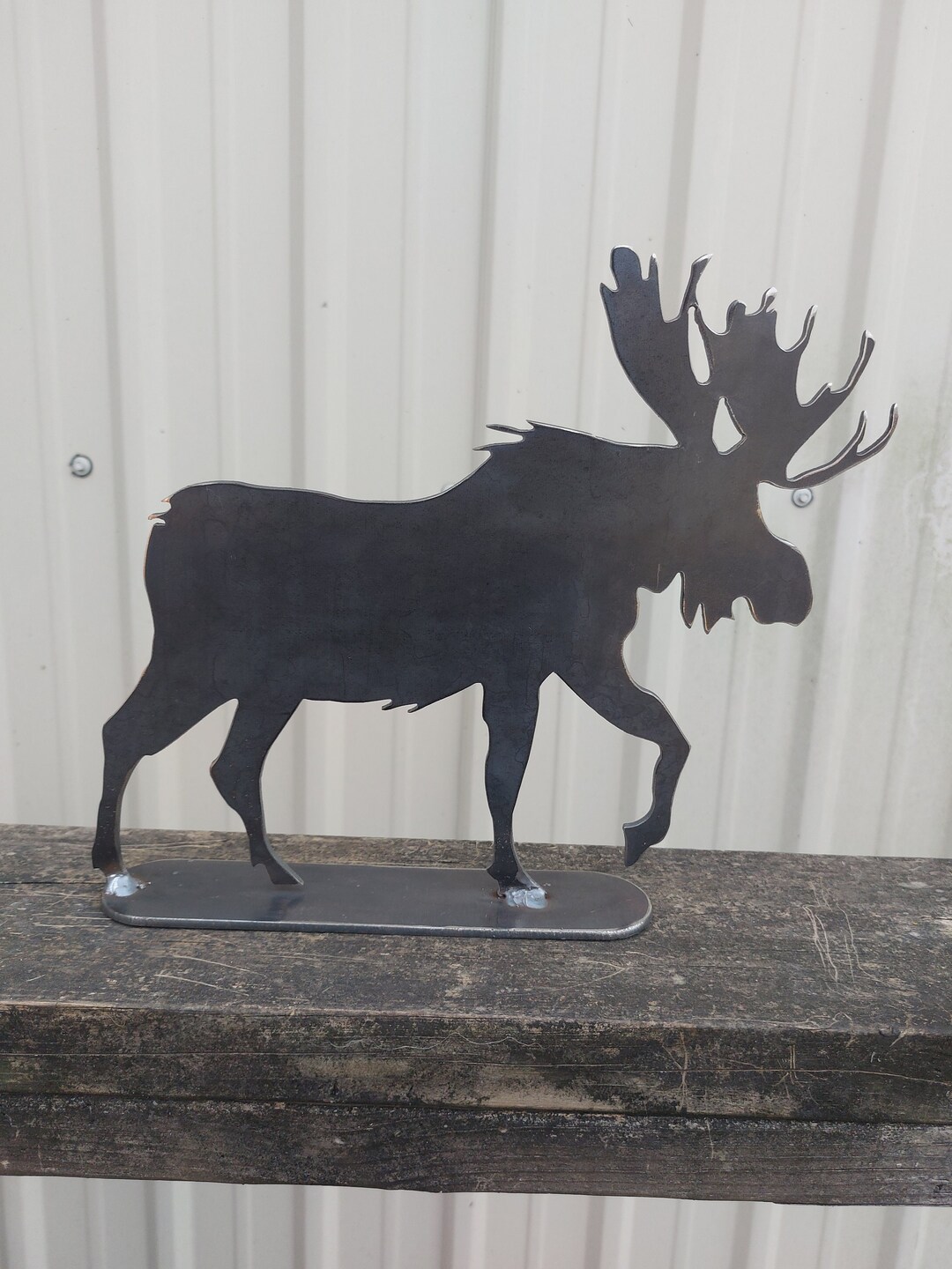 Moose Metal Art With Base - Etsy