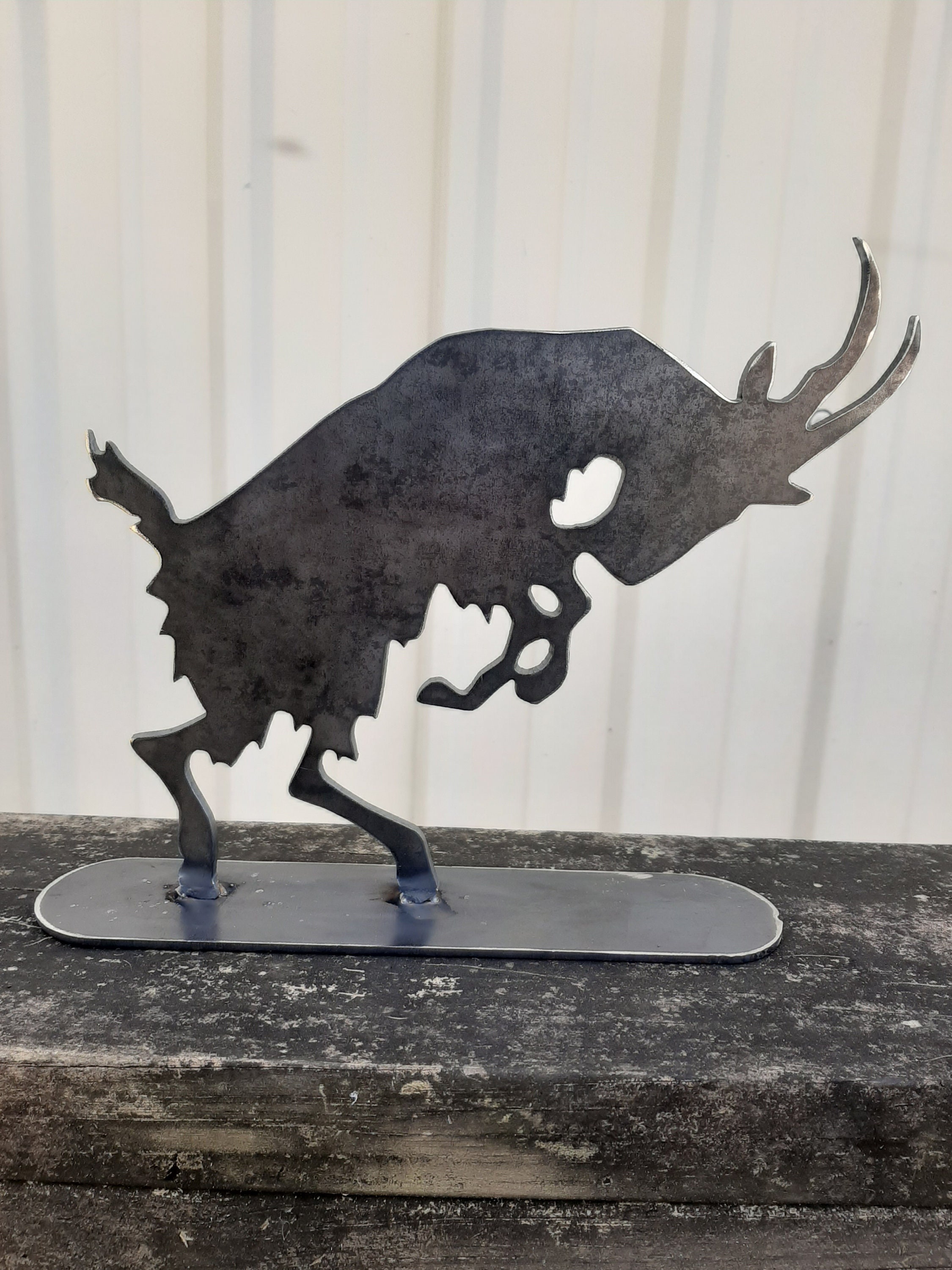 Goat Metal Art on Base - Etsy