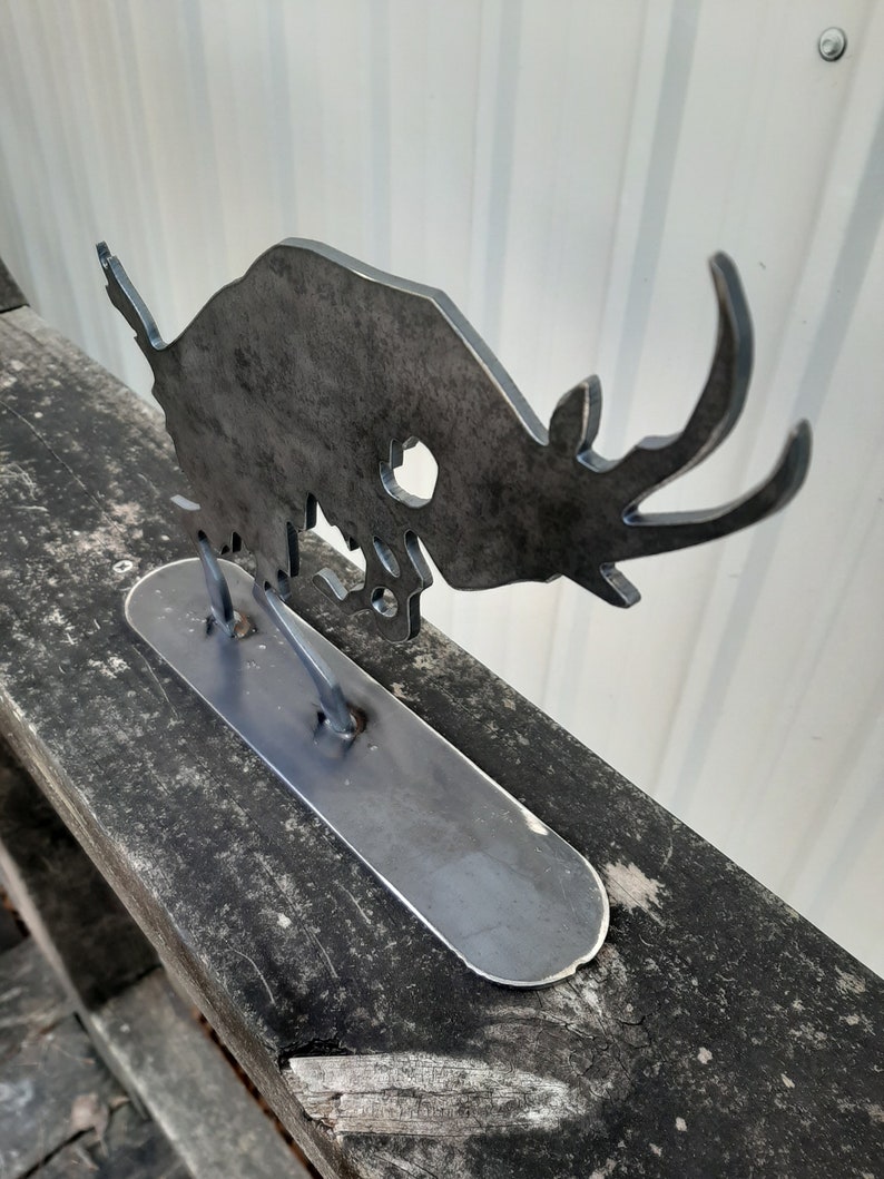 Goat Metal Art on Base - Etsy
