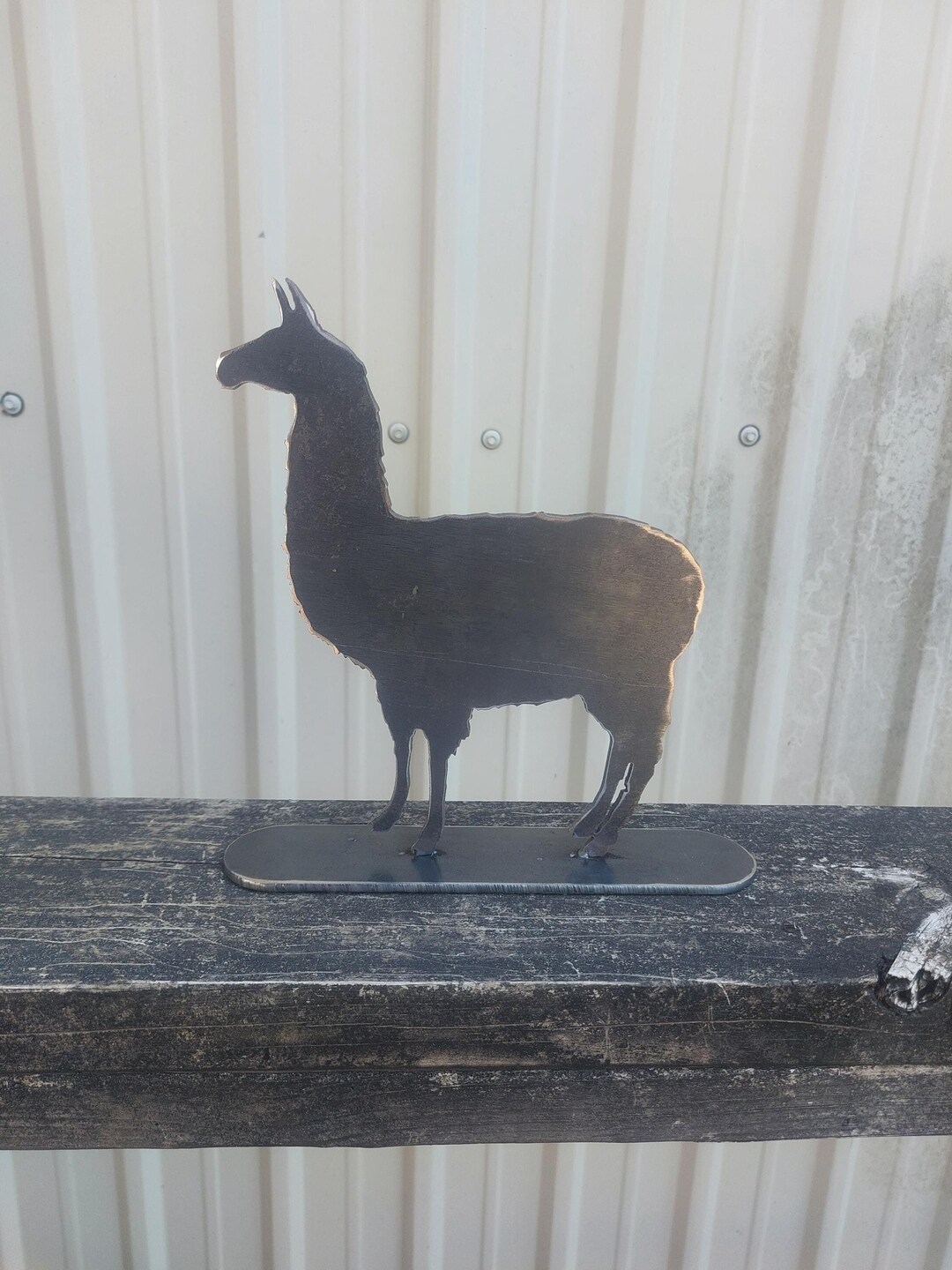 Llama Metal Art With Base Bare Metal - Etsy
