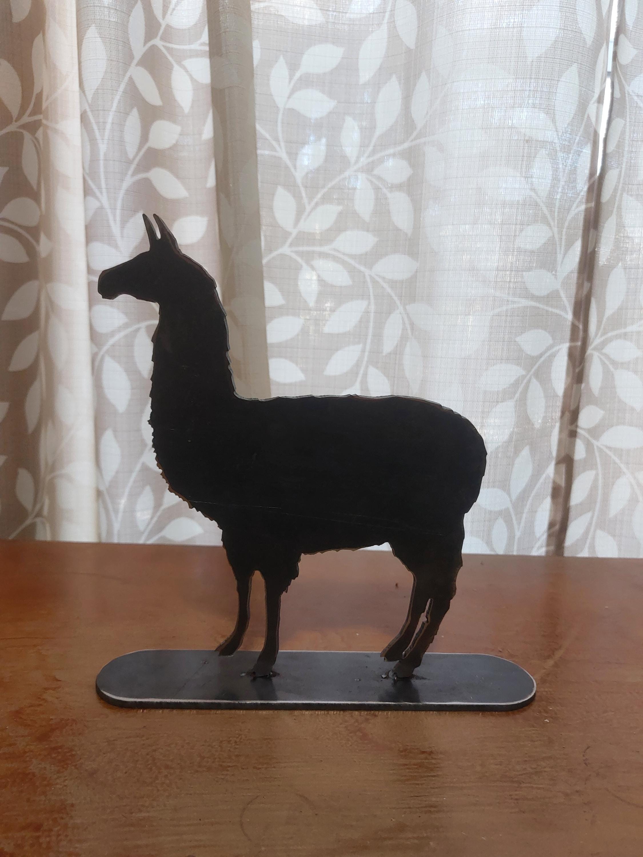 Llama Metal Art With Base Bare Metal - Etsy
