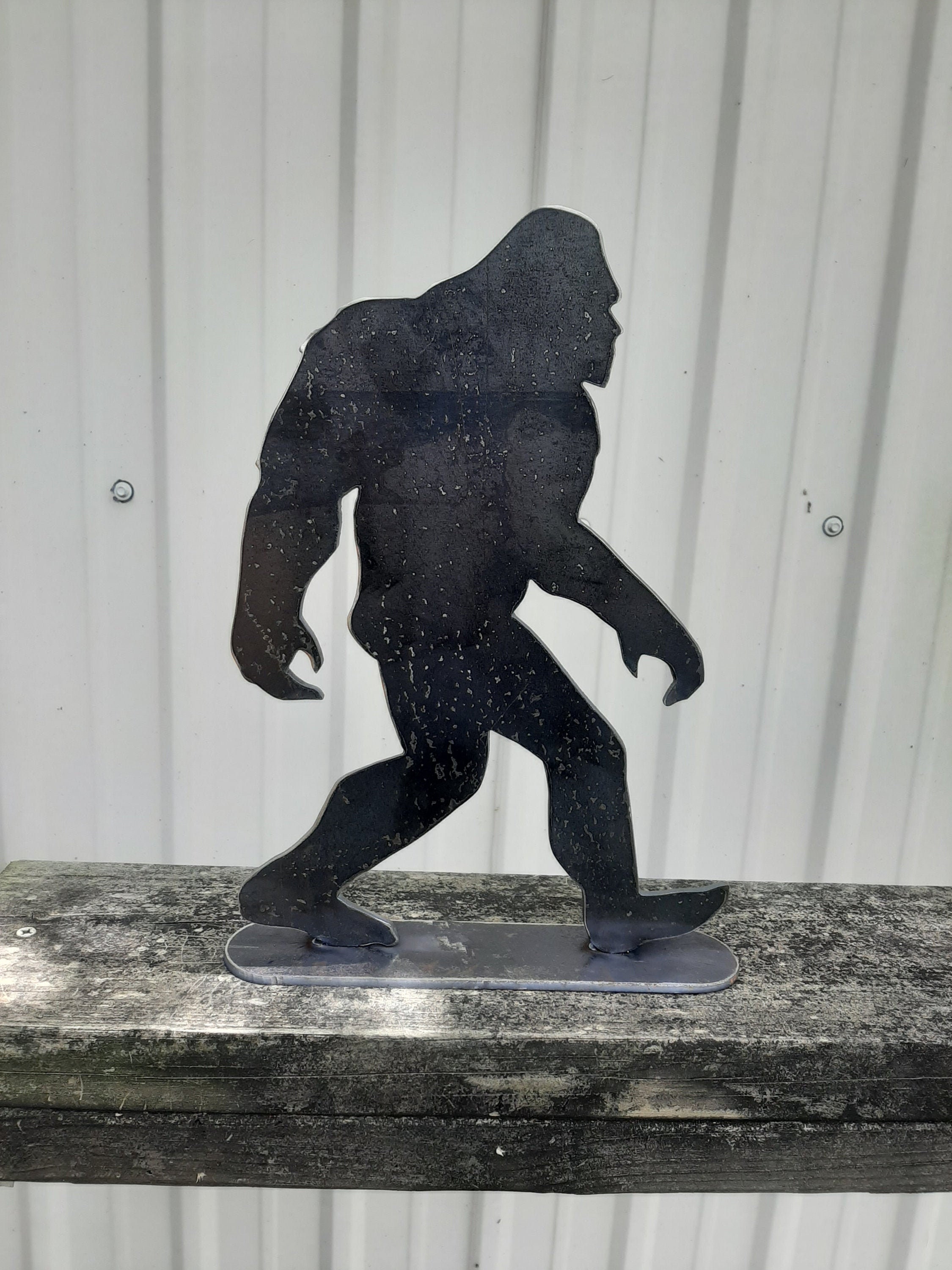 Bigfoot Metal Art on Base - Etsy