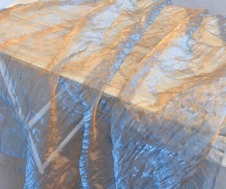 Illusion Gradient Organza Fabric, Metallic Luster Pleat Fabric ...