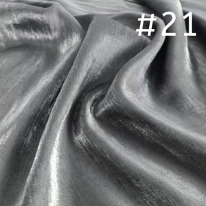 Metallic Glossy Glass Silk Fabric, Gradient Satin Mermaid Fabric ...