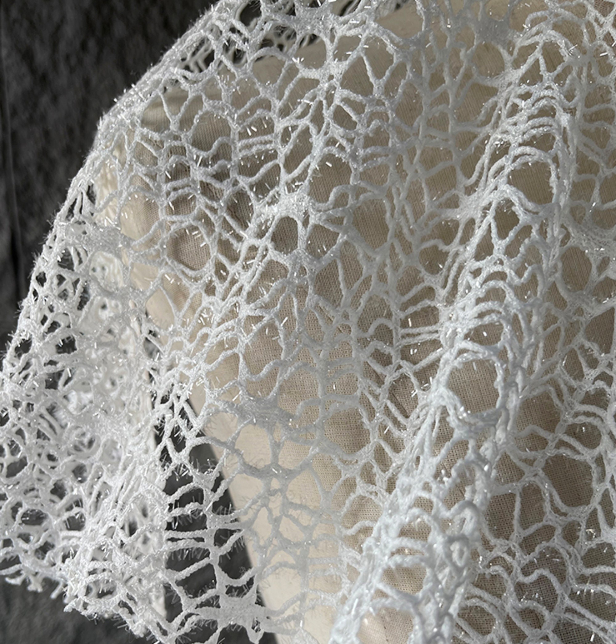 White Soft Jacquard Fabric Shine Mesh Openwork Fabrics - Etsy
