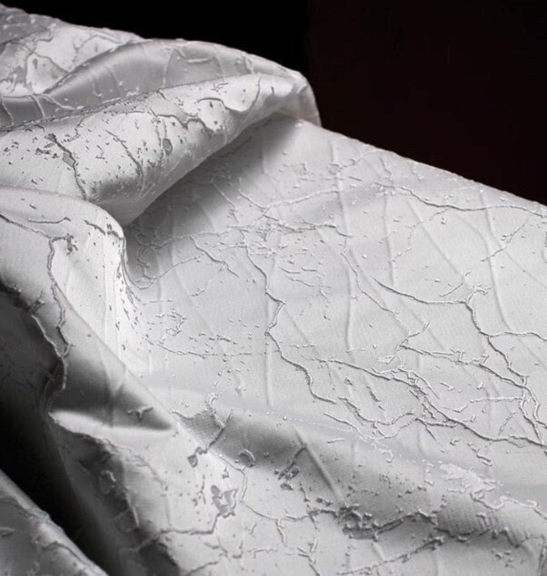 Jacquard Emboss Organza Fabric, White Brocade 3D Bubble Fabric ...