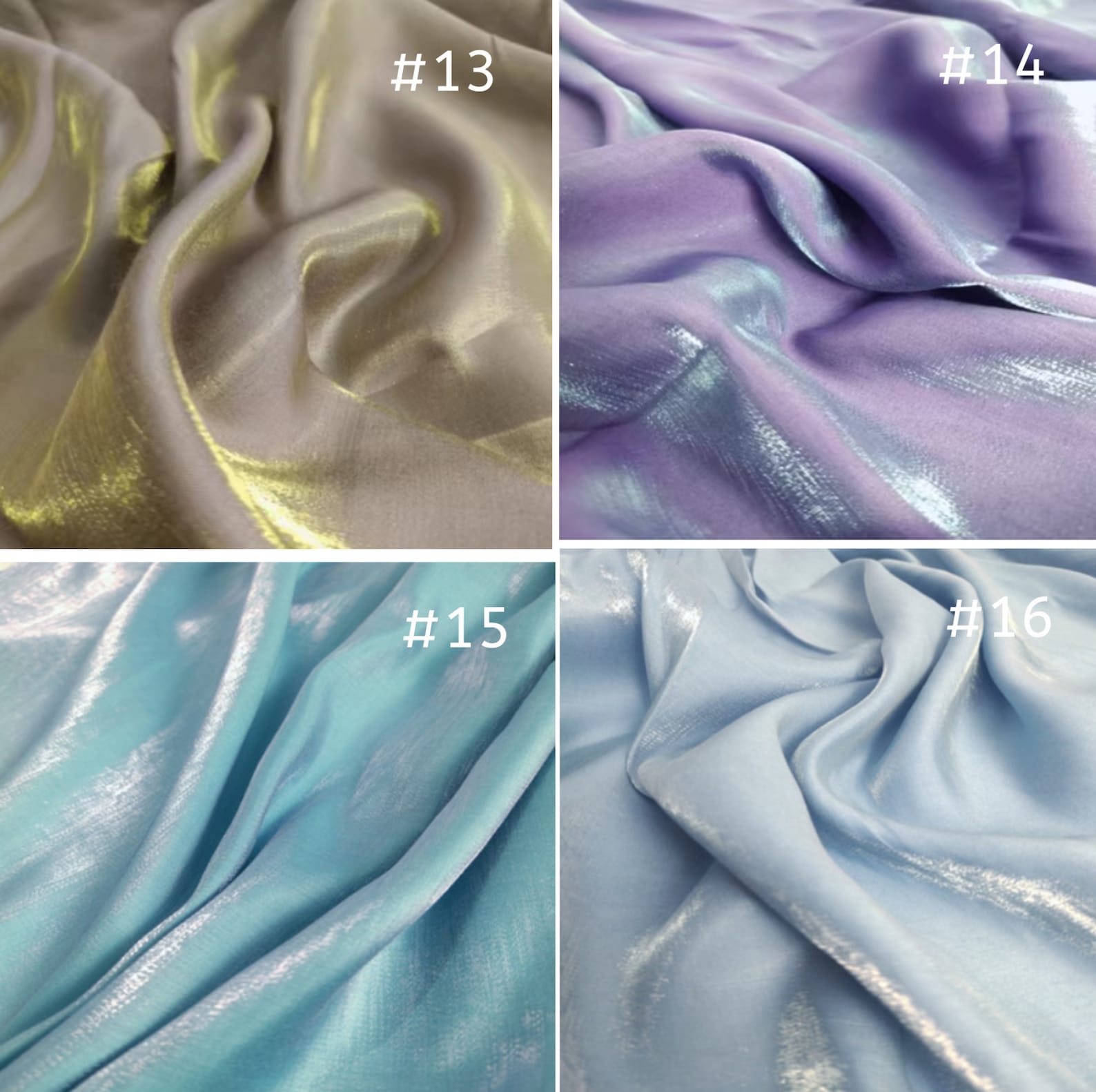 Metallic Glossy Glass Silk Fabric, Gradient Satin Mermaid Fabric ...