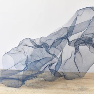 Klein Blue Wire Mesh Fabric, Cloud and Smoke Into Rain Decor Fabric ...