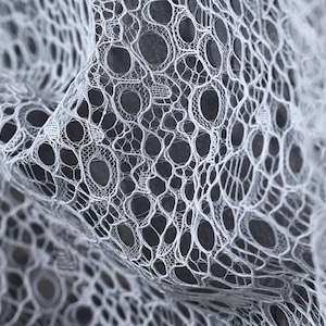Black Hole Lace Fabric, Thickened Textured Fabrics, DIY Mesh Soft ...