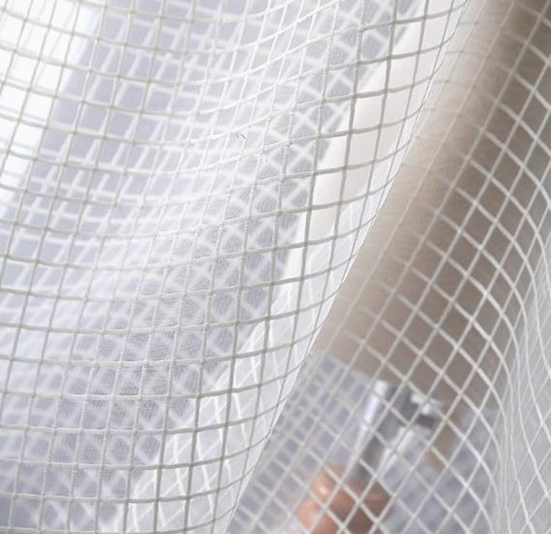 Plaid Jacquard Mesh Fabric, 8 Colors Organza Fabrics, Breathable ...