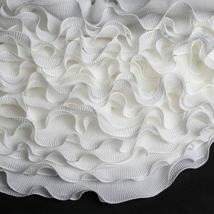 Sea Wave Pleated Organza Fabrics, Wedding Pleated Fabrics, Designer ...