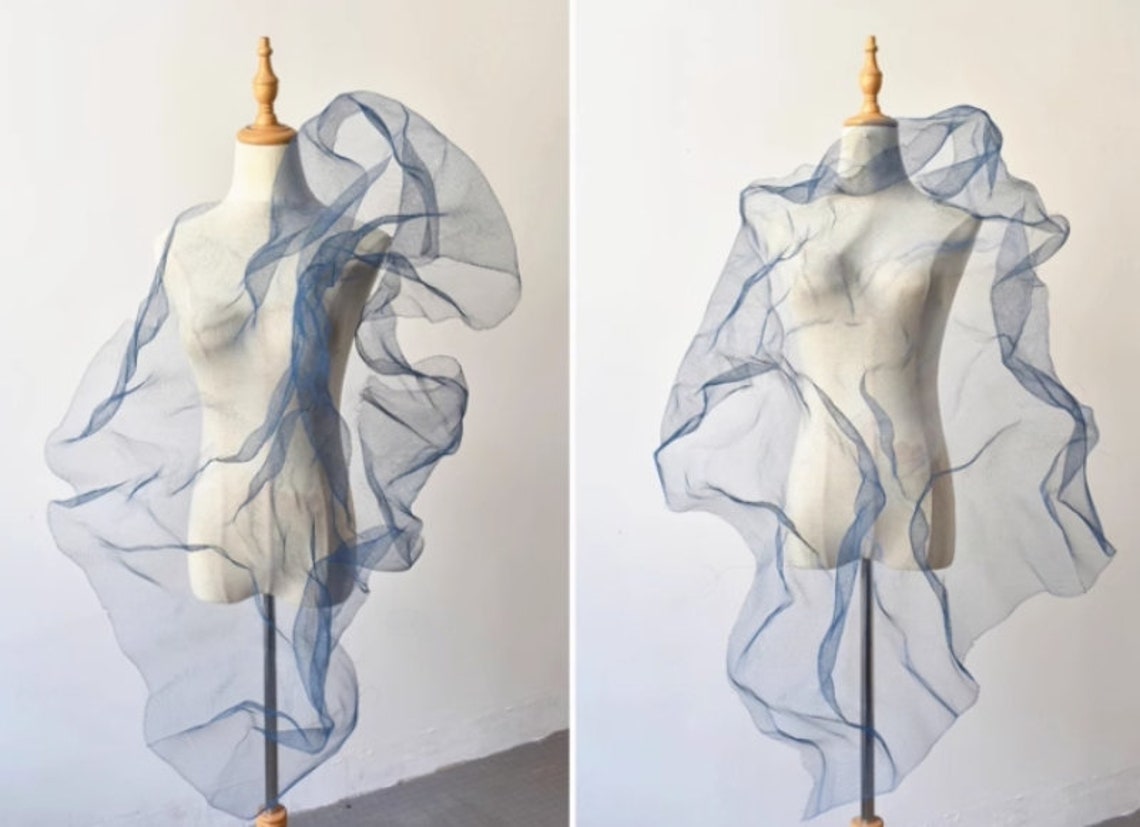 Klein Blue Wire Mesh Fabric Cloud and Smoke Into Rain Decor - Etsy