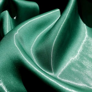 Blue Liquid Aqua Satin Fabric, Sparkling Silky Mermaid Fabric ...