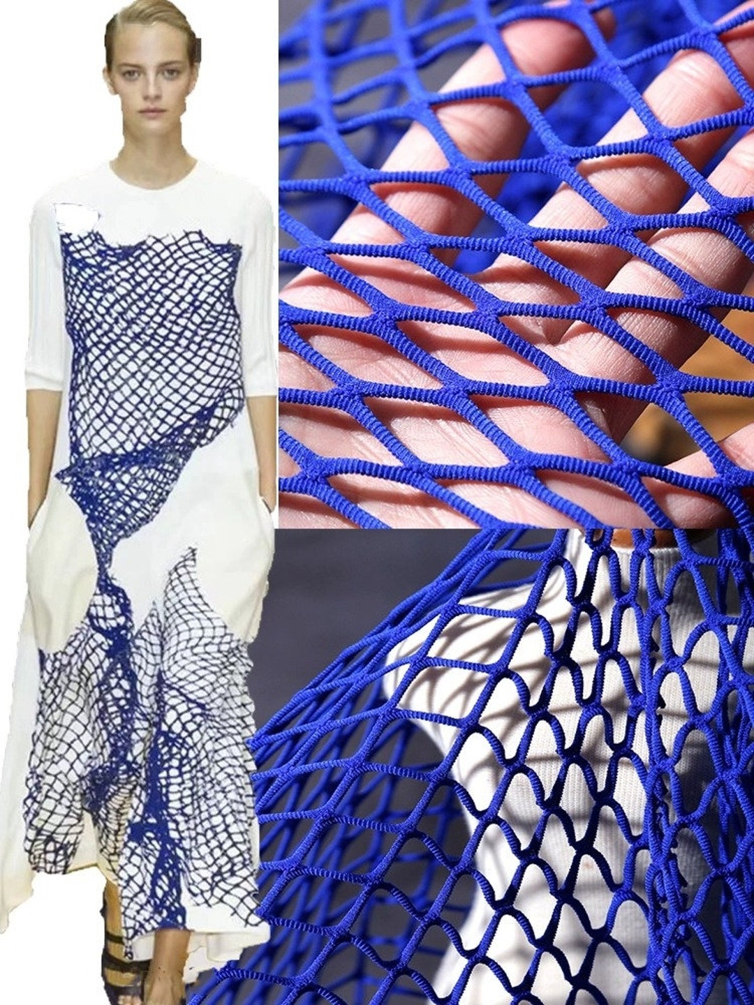 3D Large Mesh Soft Fabric, Fashion Openwork Fabric, 59'' Wide Handmade ...