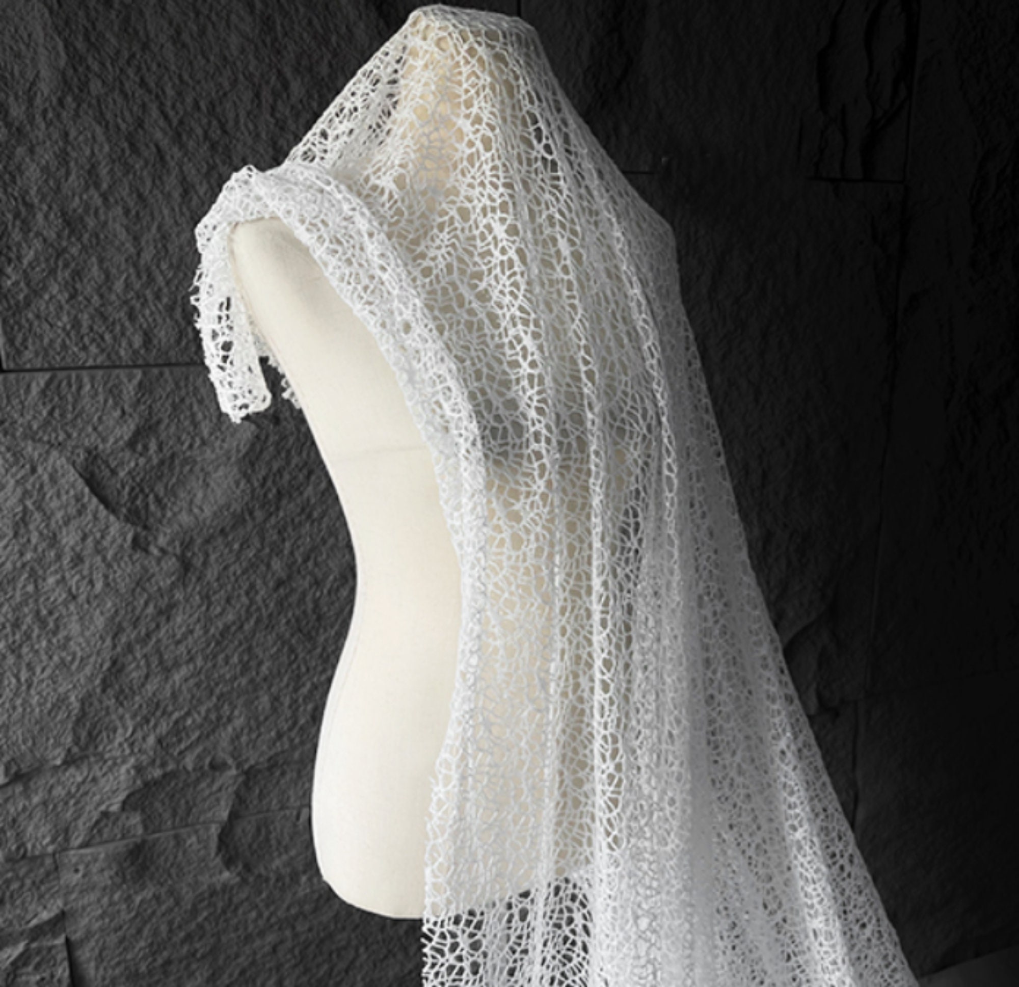 White Soft Jacquard Fabric Shine Mesh Openwork Fabrics - Etsy