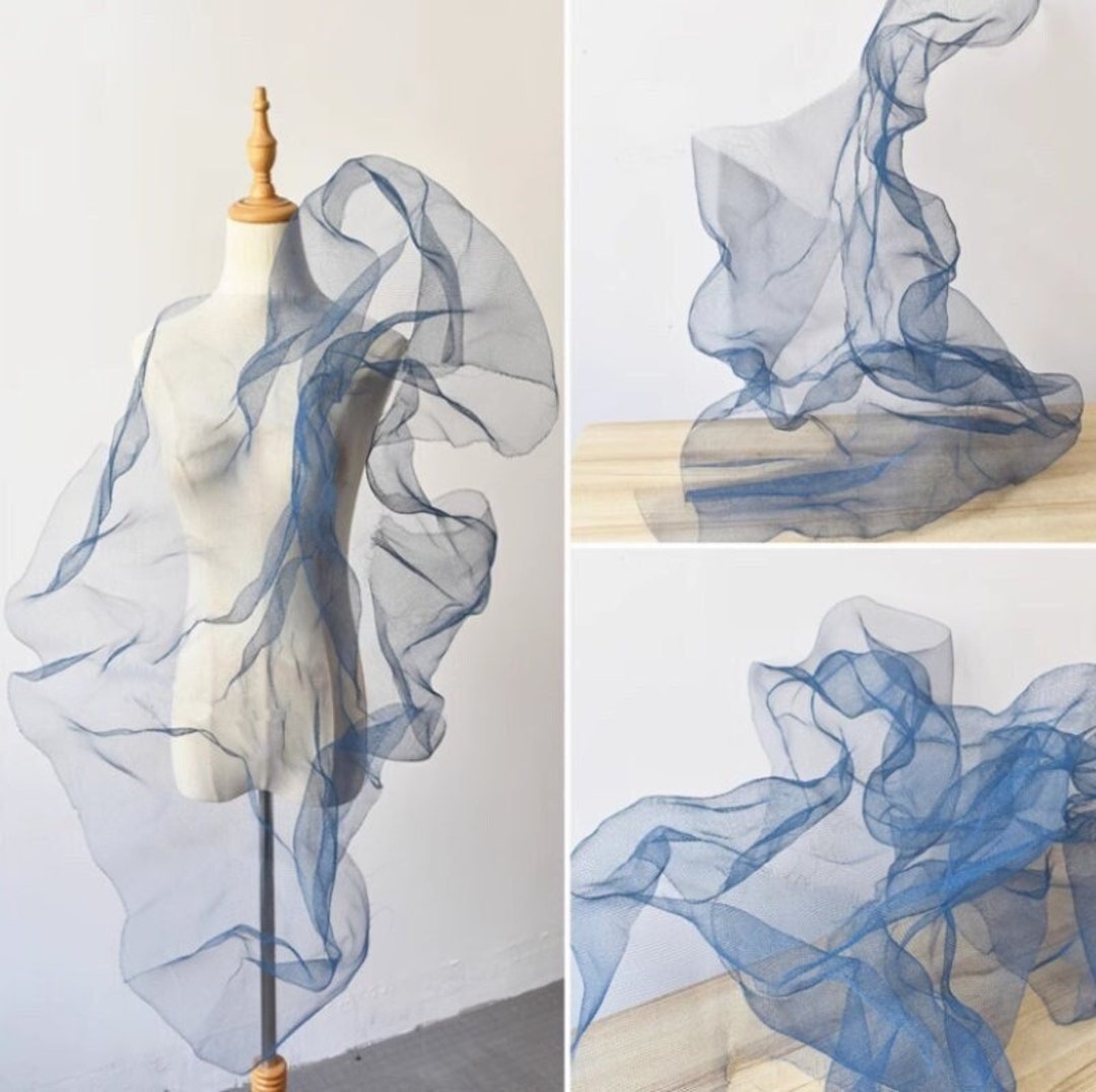 Klein Blue Wire Mesh Fabric, Cloud and Smoke Into Rain Decor Fabric ...