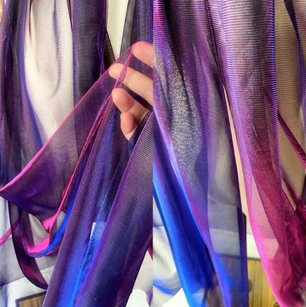 Laser Hollow Mesh Fabric, 59'' Wide Texture Wedding Fabric, See-through ...