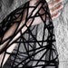 Black Geometric Jacquard Fabric, Irregular Mesh Texture Fabrics, Tulle ...