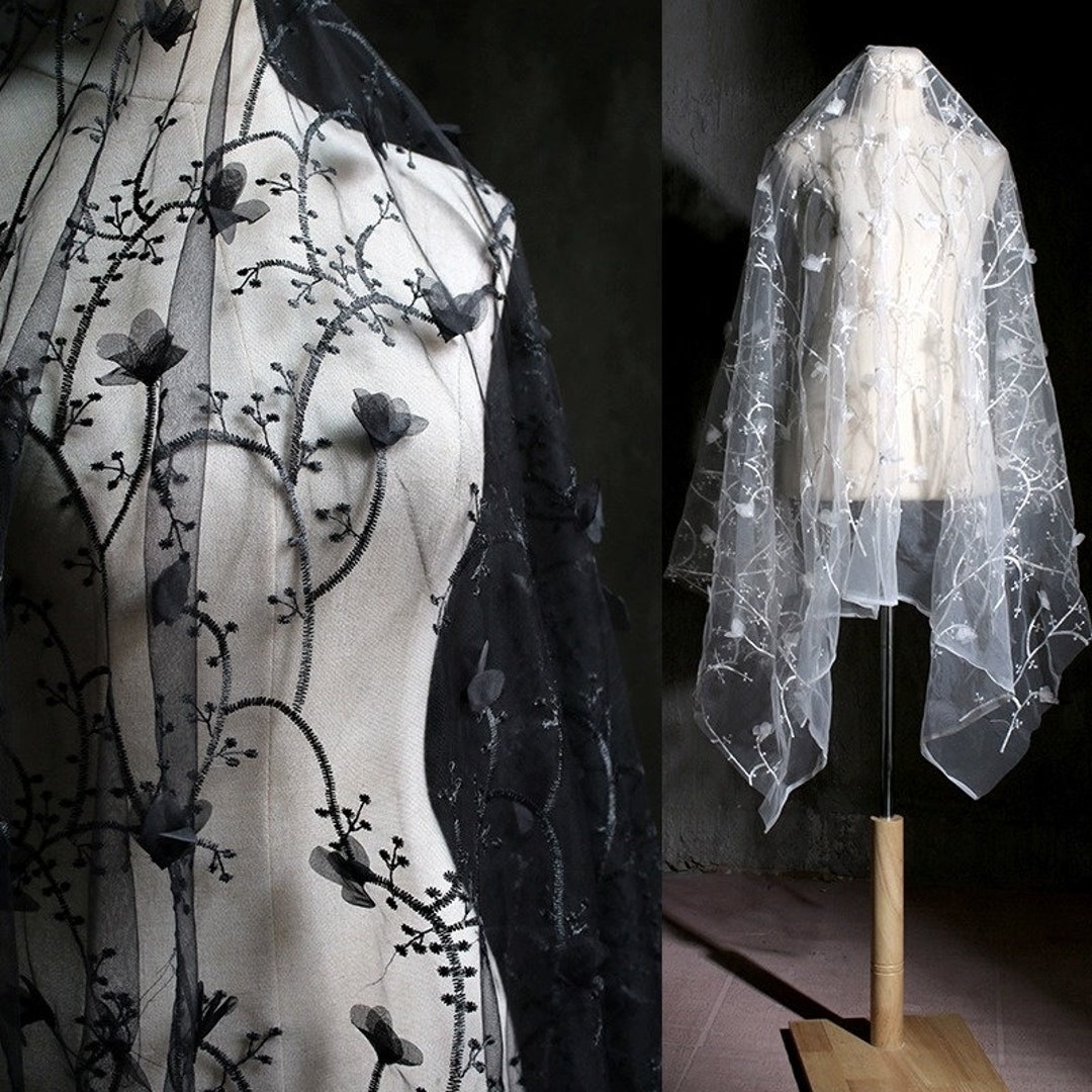 Butterfly Mesh Creative Dimensional Fabric, 3D Mesh Fabric, Cutout ...