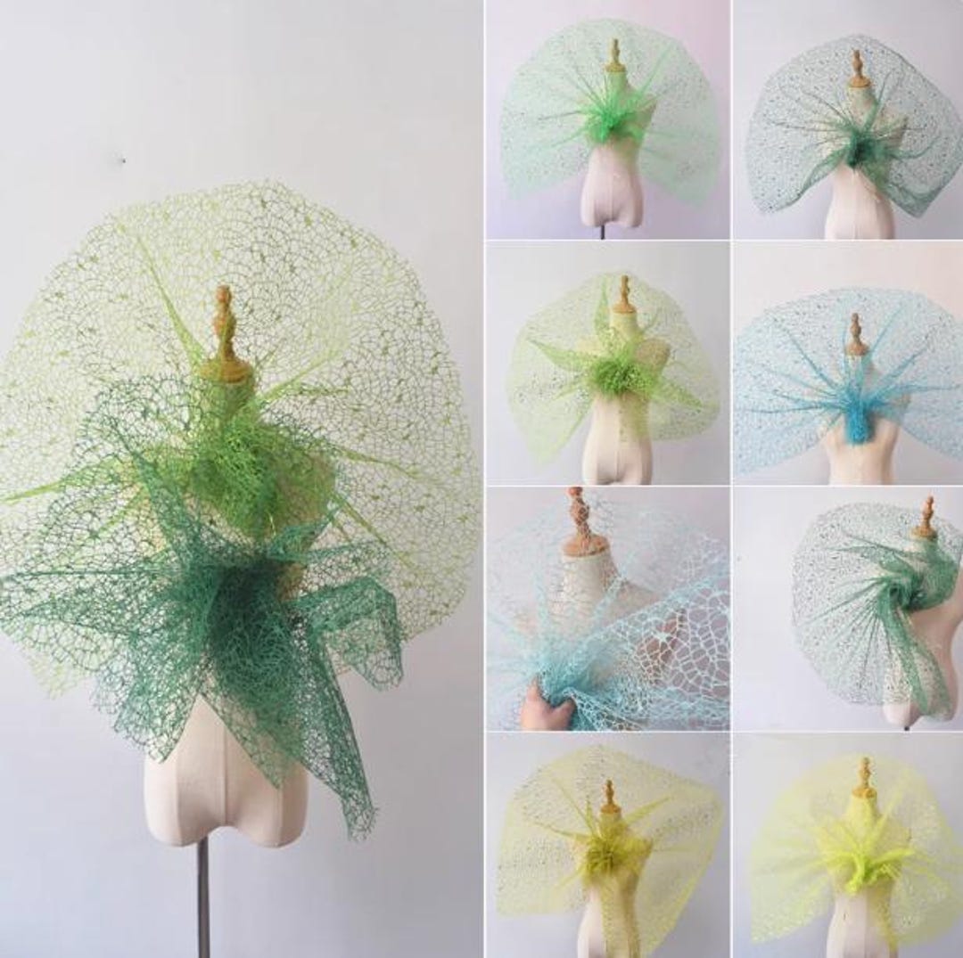 Green Theme Hard Wire Mesh Fabric, Steel Hard Mesh Tulle Fabric, Cloud ...