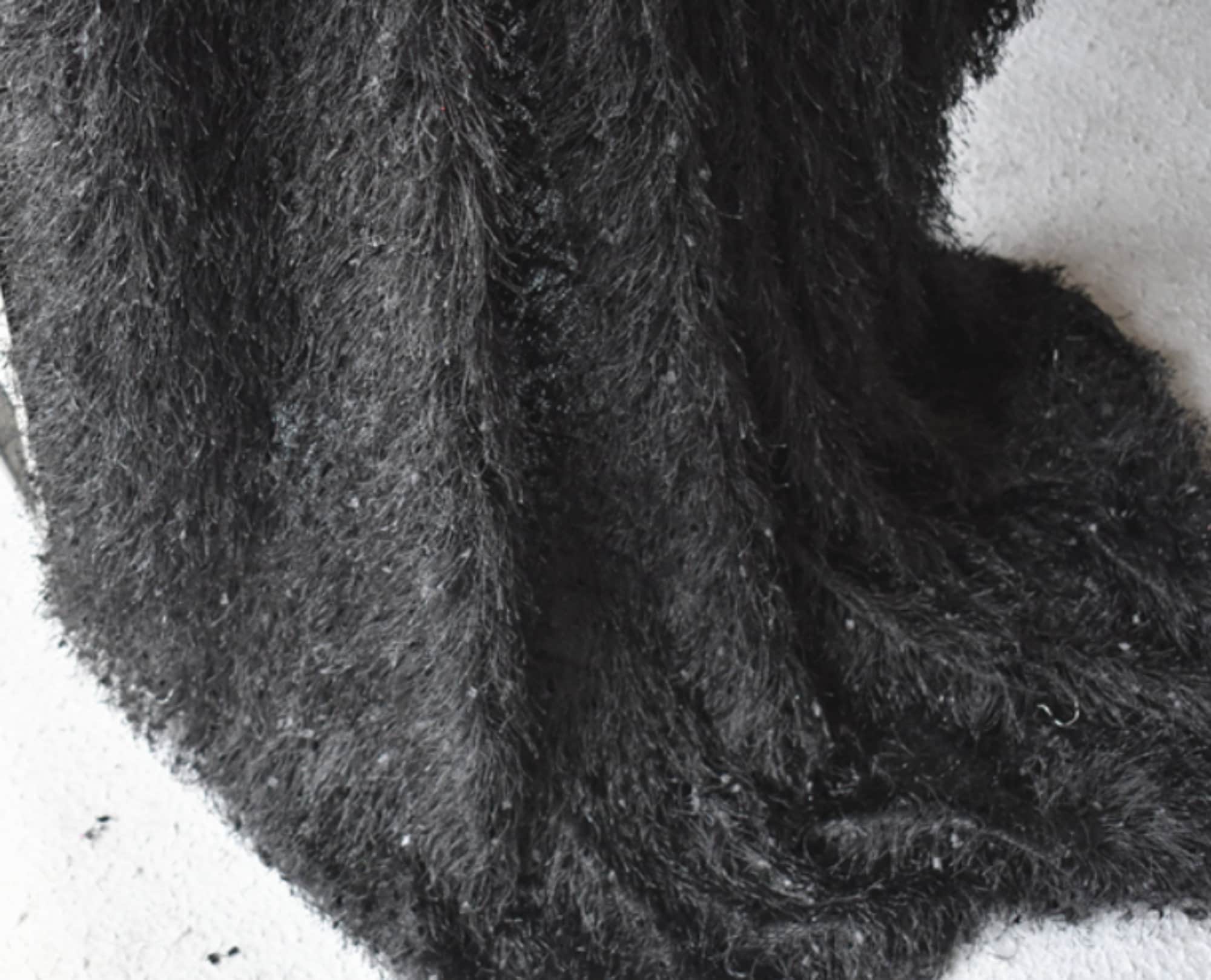 Black Fringed Design Fabric, Tassel Creative Lace Fabric, 3d Feather ...