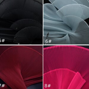 Gradient Sheer Pleated Fabric, Hard Yarn Ruffle Fabric, Mesh 3D Folds ...