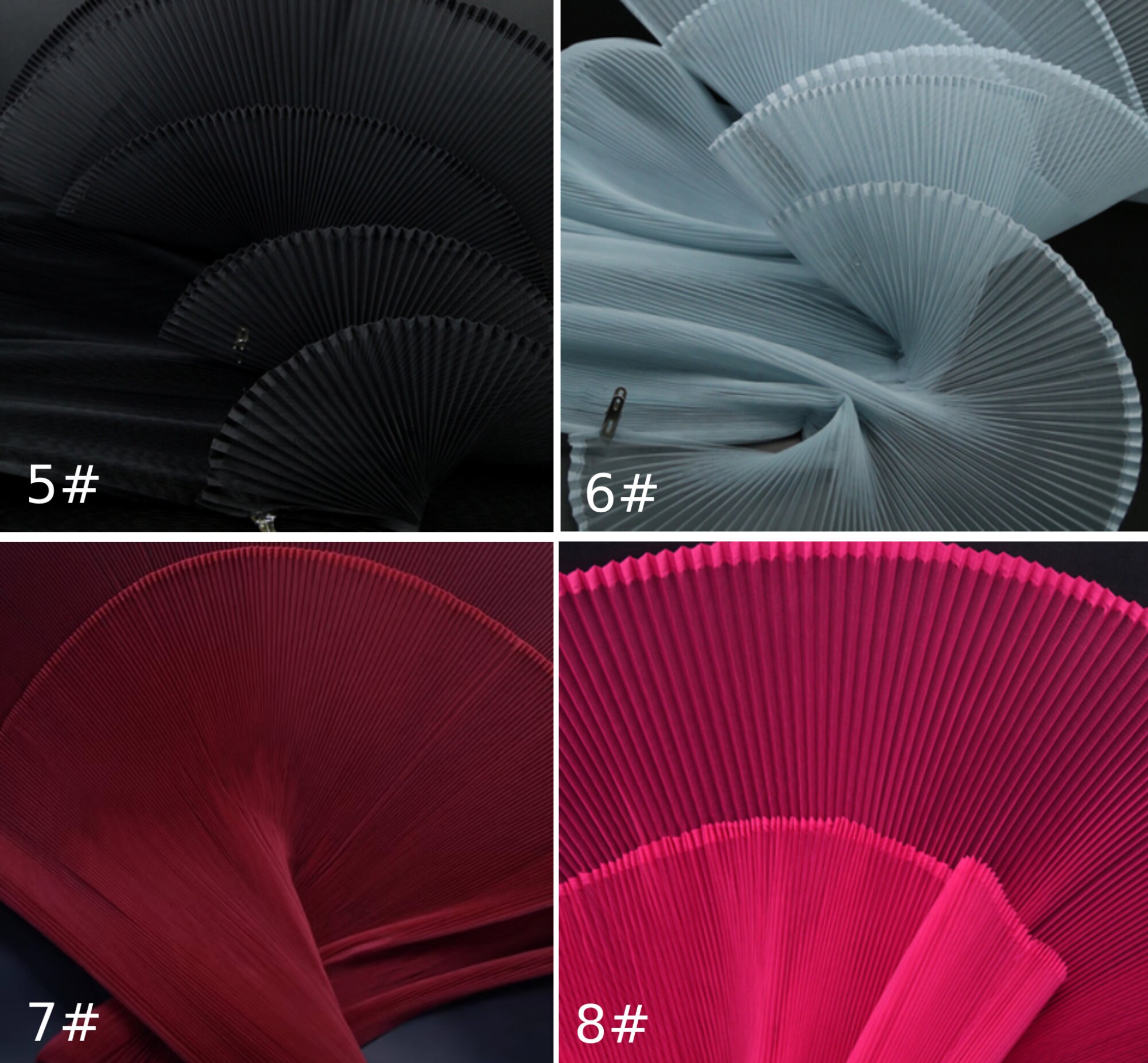 Gradient Sheer Pleated Fabric Hard Yarn Ruffle Fabric Mesh - Etsy