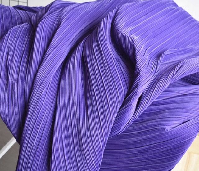 Purple Pleat Fabric, Sea Waves Pleated Fabrics, Special Textured ...
