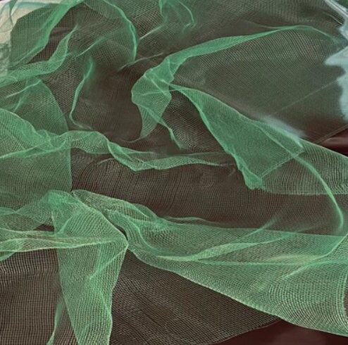 White-grey Wire Mesh Fabric, Steel Hard Mesh Tulle Fabric, 37'' Width ...