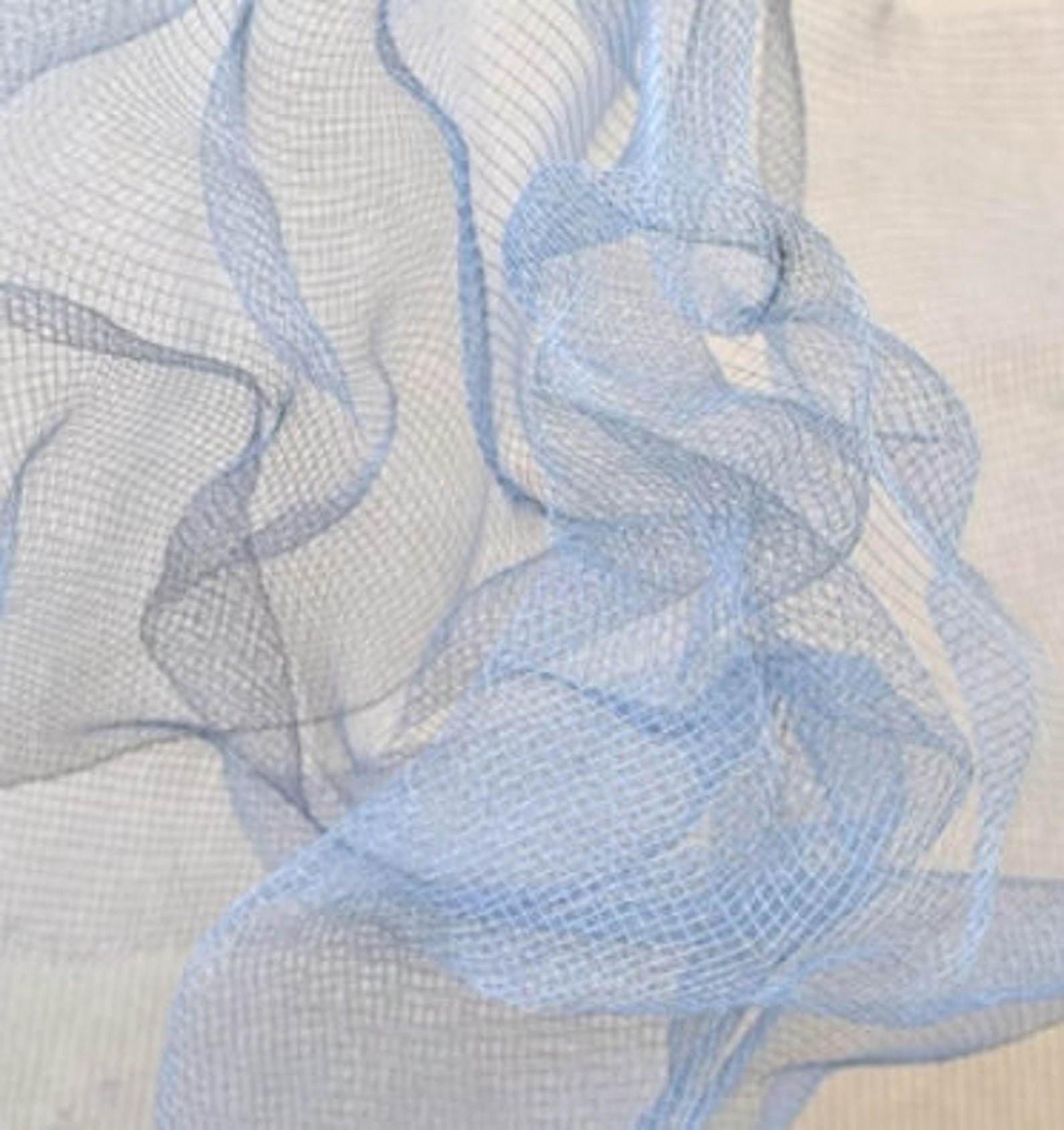 Hard Wire Mesh Fabric, Cloud and Smoke Into Rain Decor Fabric, Steel ...