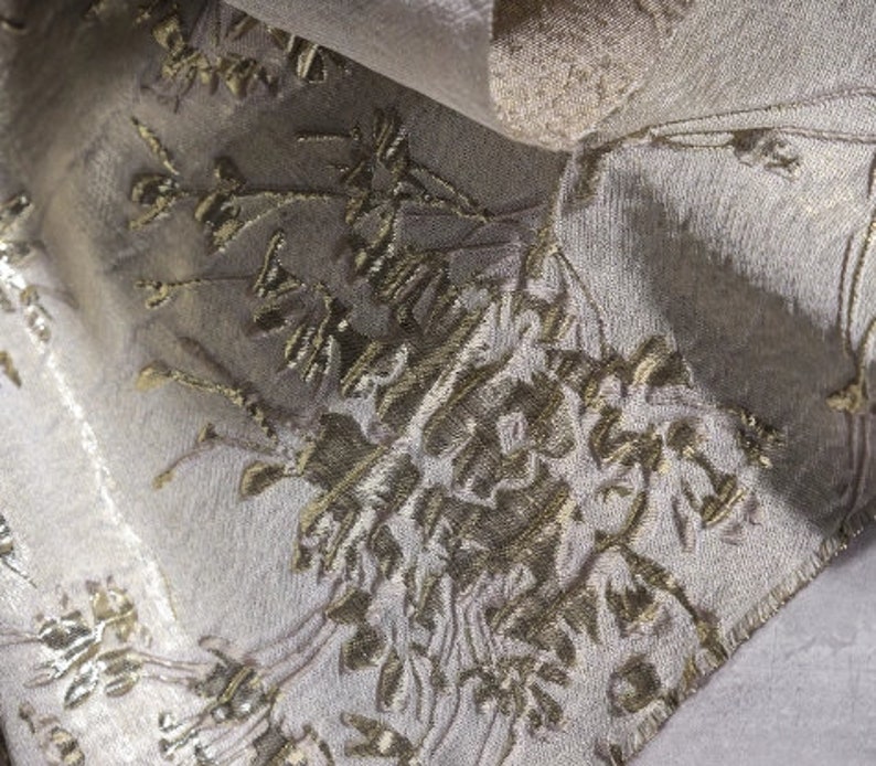 Silver Plum Gilt Jacquard Fabric, 3D Glitter Embossed Fabric, 56'' Wide ...