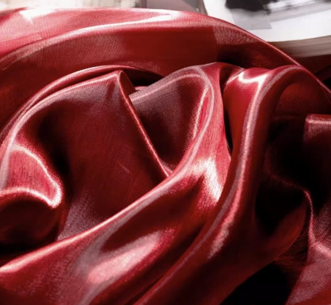 Red Organza Fabric, Gradient Transparent Organza Fabrics, Illusion Yarn ...