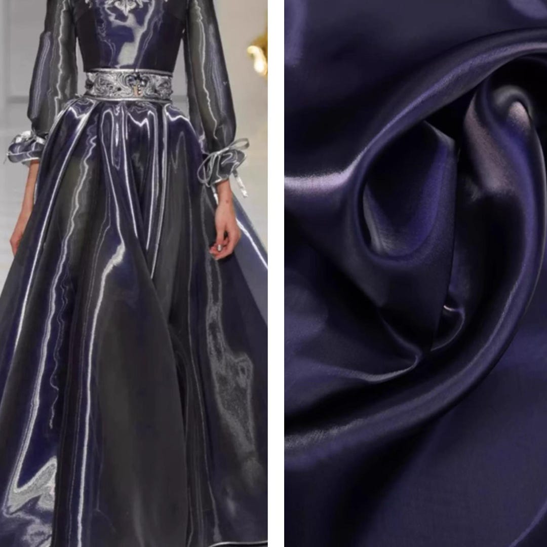 9 Colors Liquid Metallic Organza Fabric, Soft Iridescent Organza ...