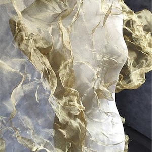 Gold Designer Diy Mesh Fabric, Malleable Rigid Decorative Fabric ...